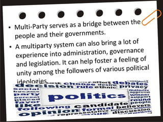 Role of multi-party in democracy | PPT