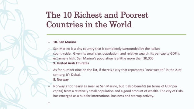 rich and poor countries | PPTX