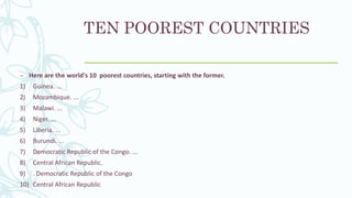 rich and poor countries | PPTX