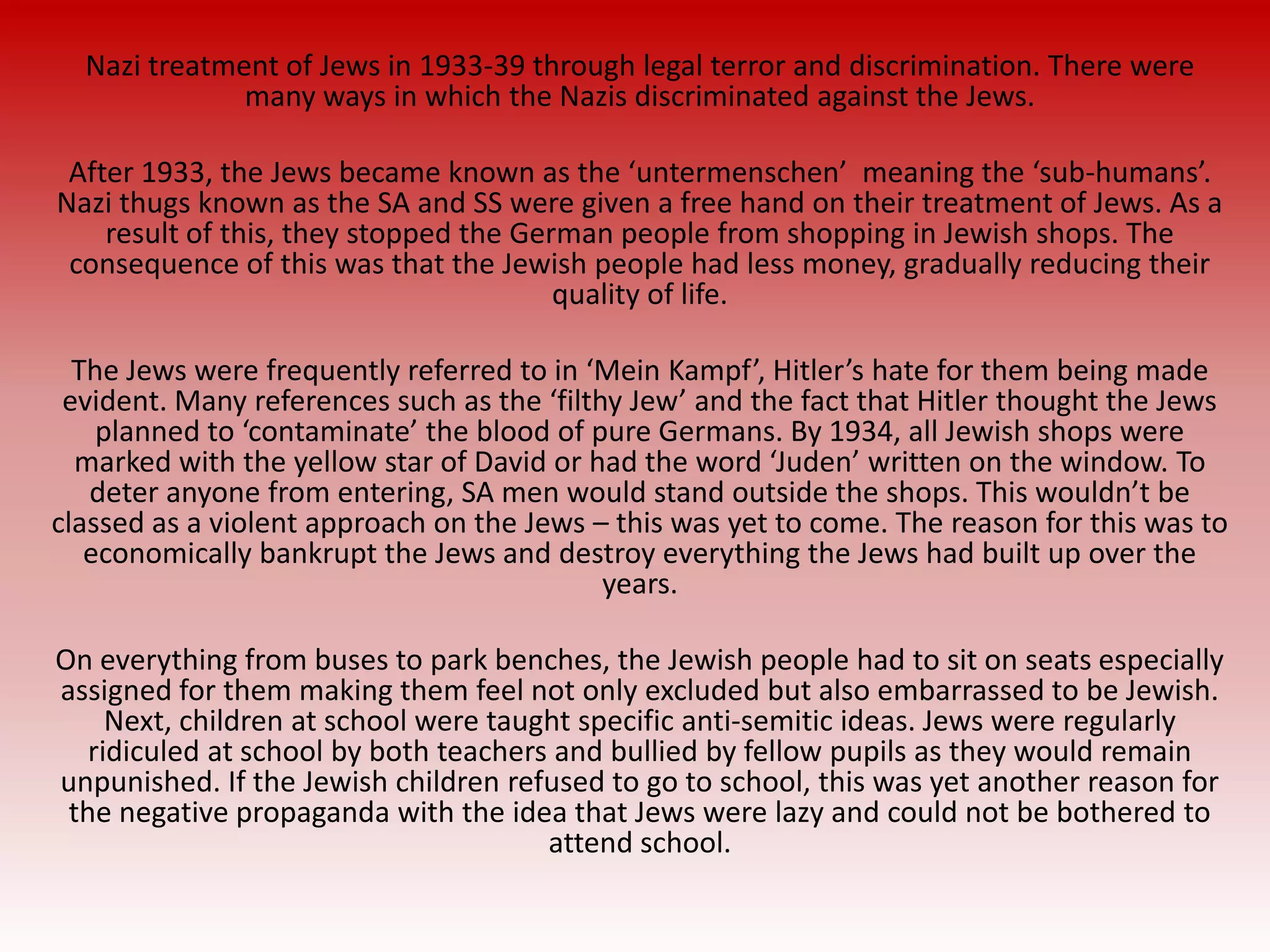 Amina&beth how did the nazis deal with minorities | PPTX