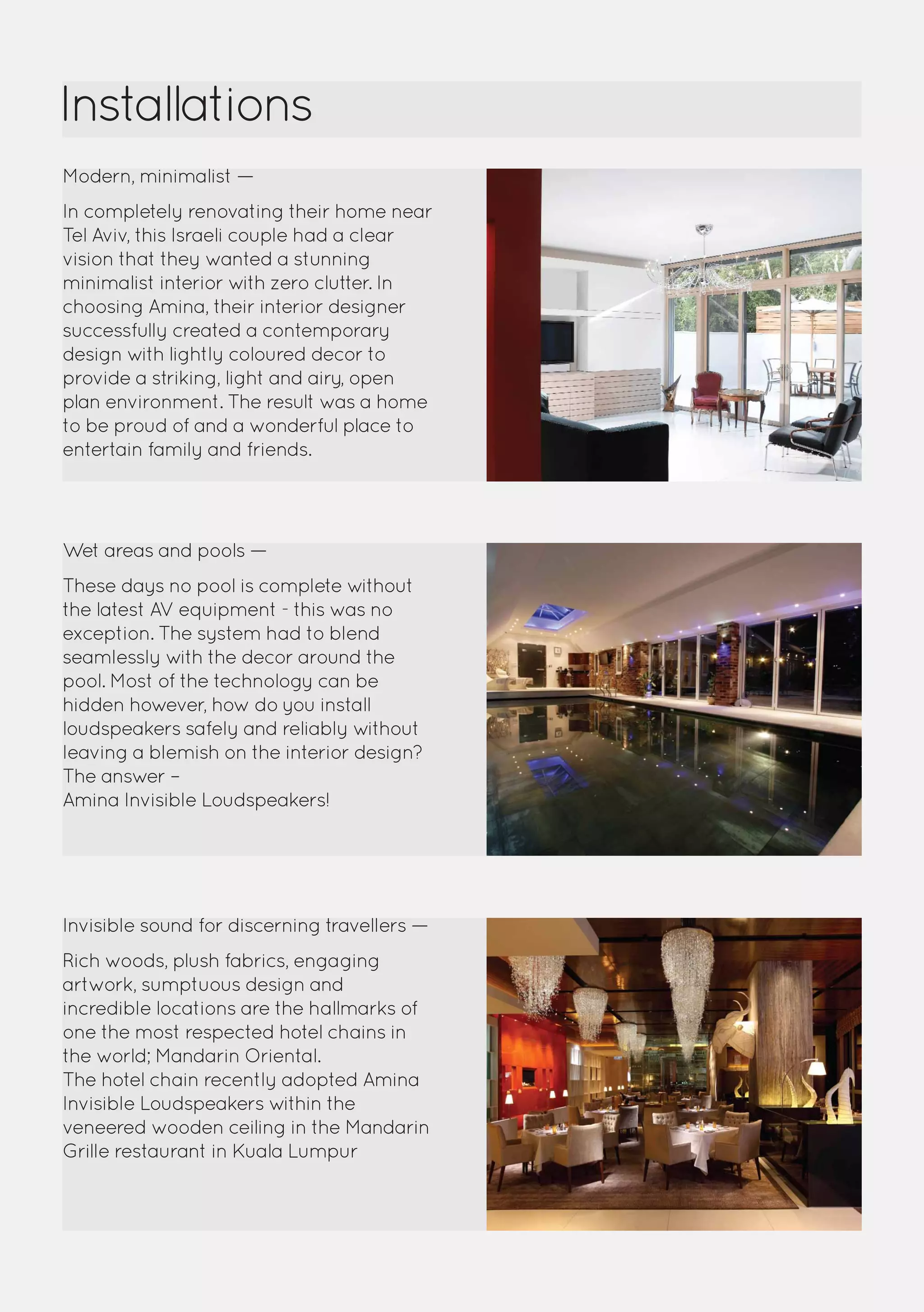 Amina marketing brochure 2012 | PDF | Home Appliances | Home & Garden