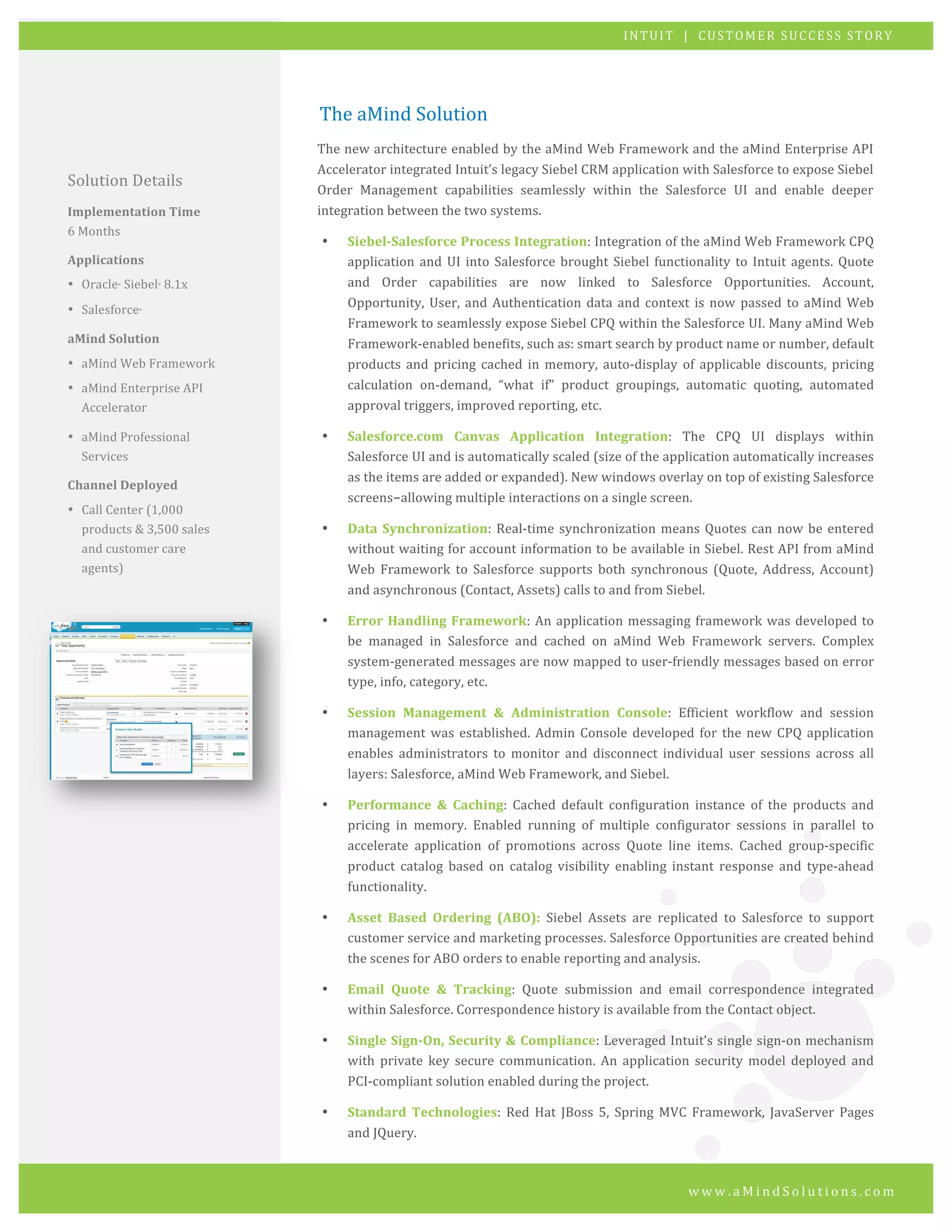 Intuit Siebel-Salesforce Interoperation Case Study | PDF