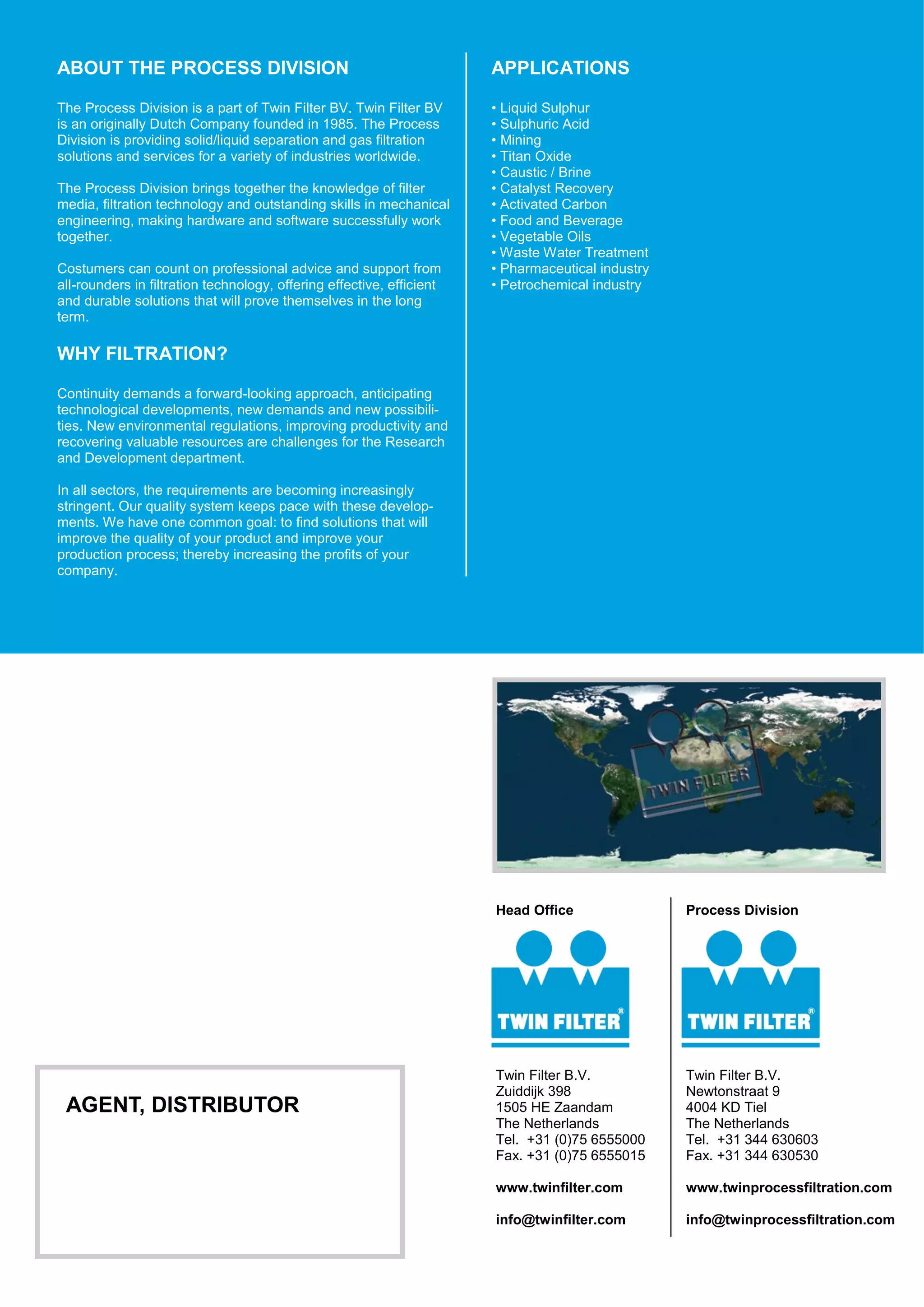 Amine filtration - Twin Filter brochure | PDF