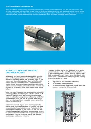 Amine filtration - Twin Filter brochure | PDF
