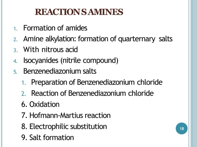 Aromatic amines | PPTX | Chemistry | Science