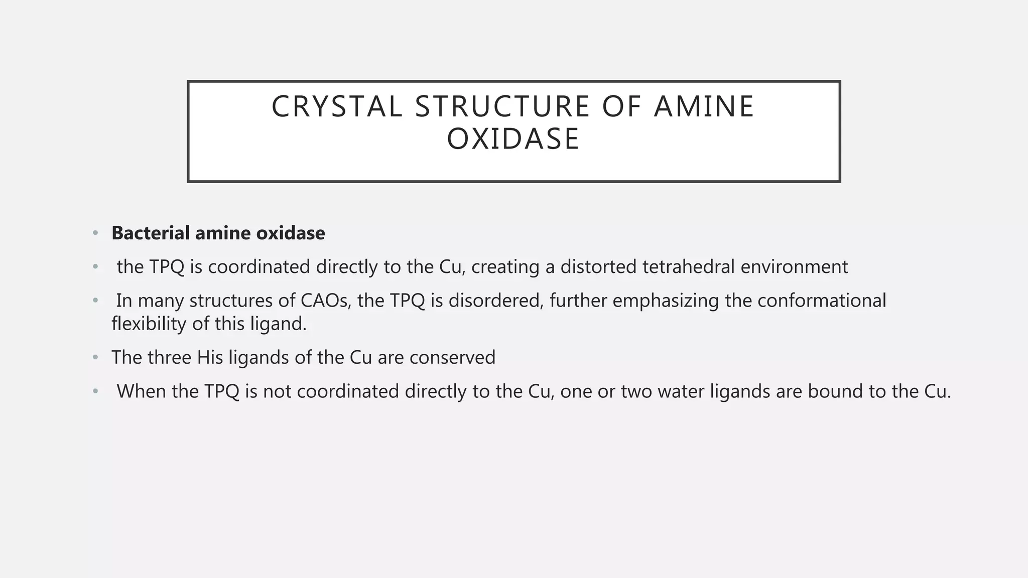 Amine oxidase and its catalytic activity | PPT | Free Download