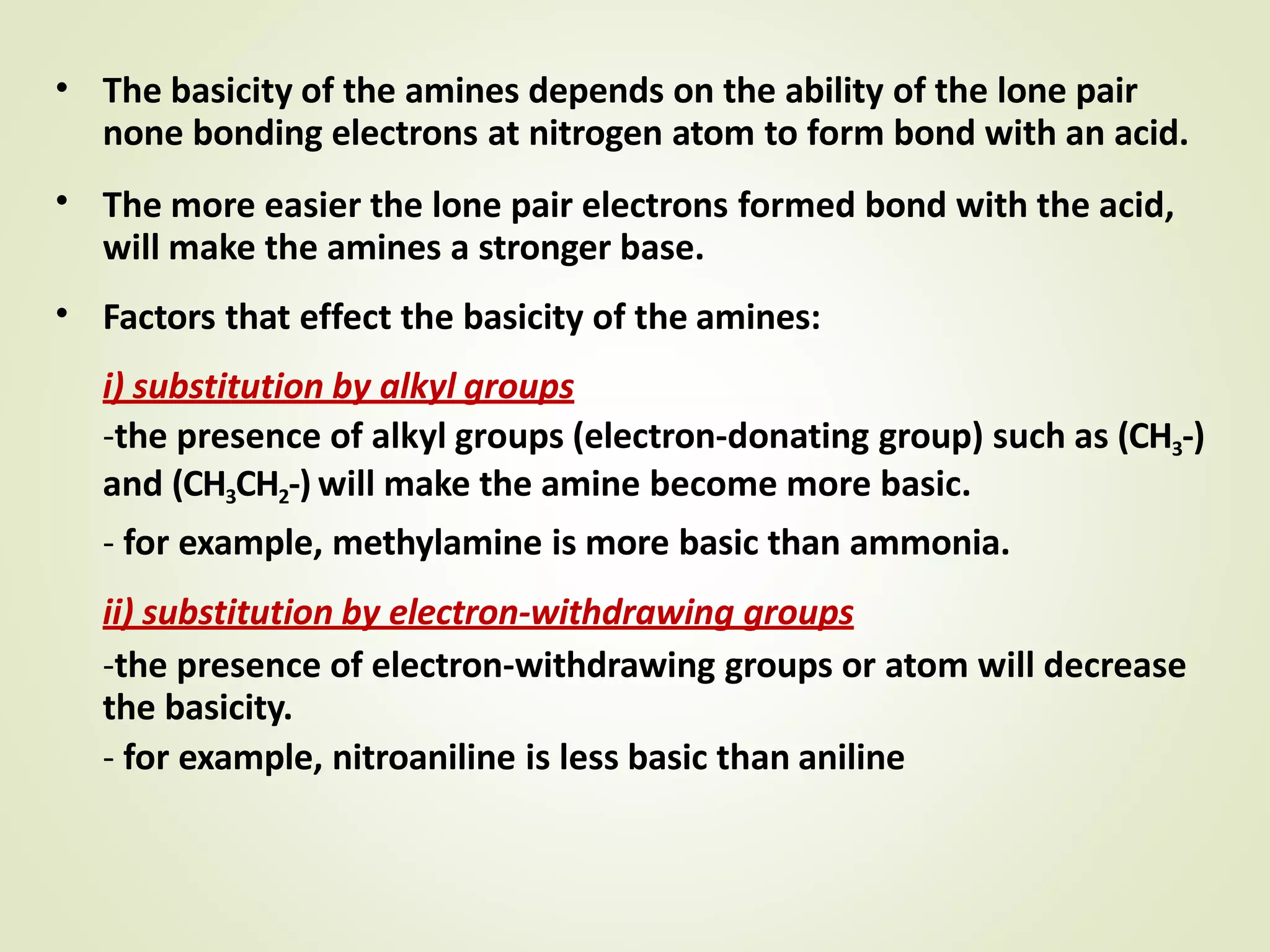 Amines | PPTX | Chemistry | Science