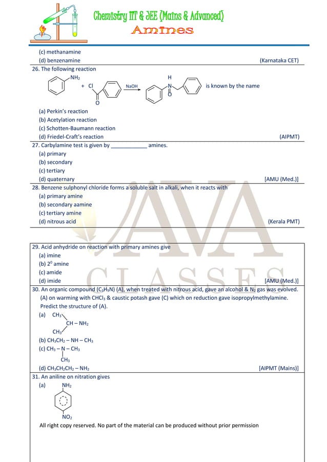 class 12 chemistry amines formula and structure pdf | PDF | Chemistry | Science