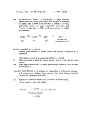 Amines Chapter - 13 Organic Chemistry | DOCX