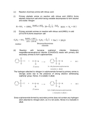 Amines Chapter - 13 Organic Chemistry | DOCX
