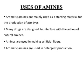 Amines Uses
