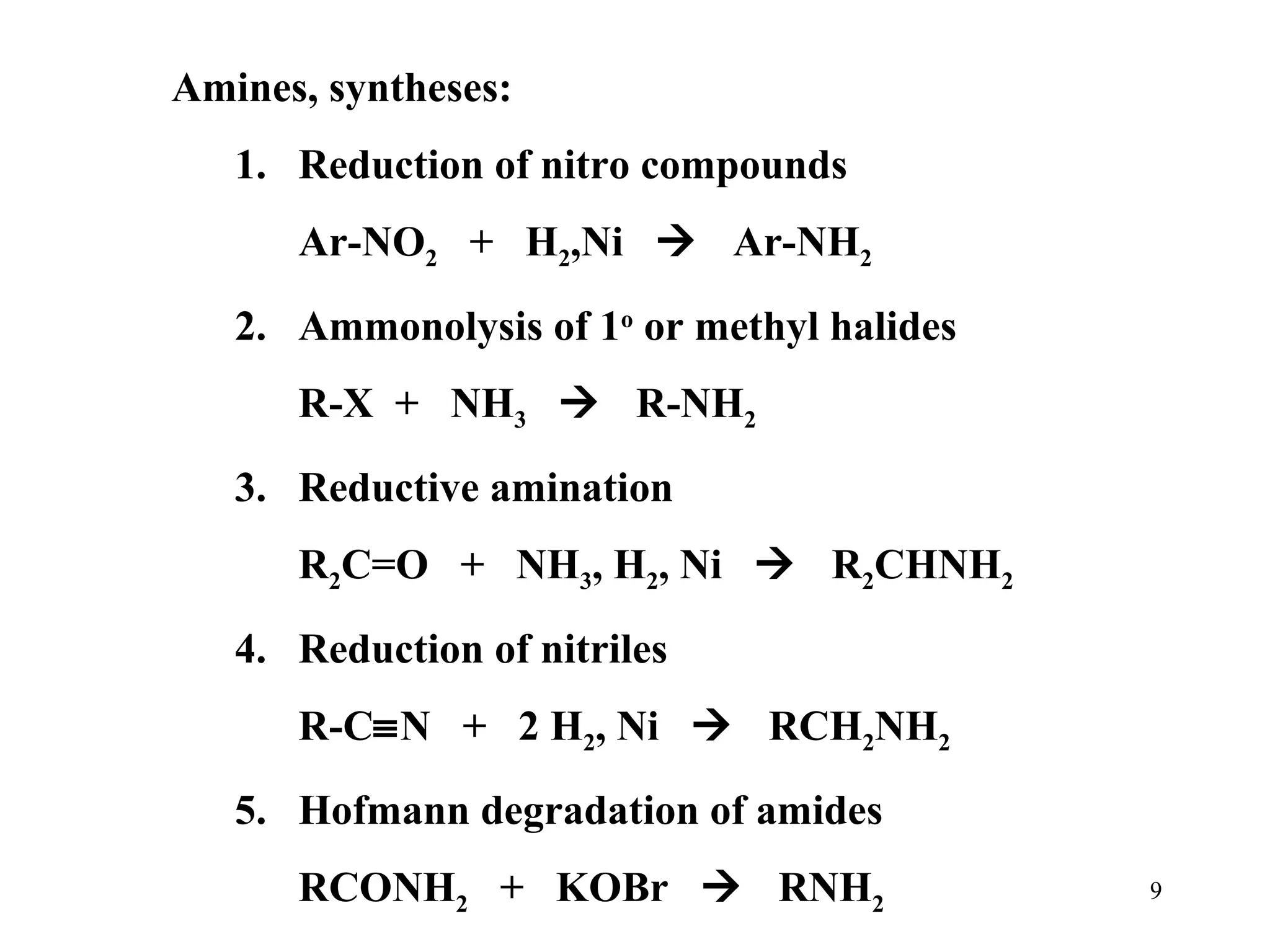 Amines and Reactions | PPT