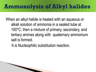 Amines Part-One power point presentation | PPTX