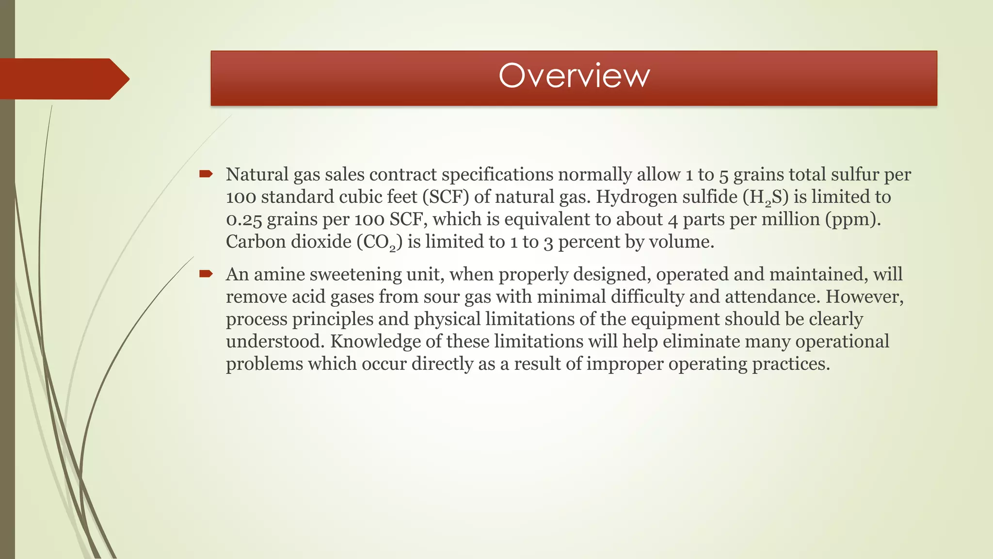 Amine sweetening unit operation | PDF