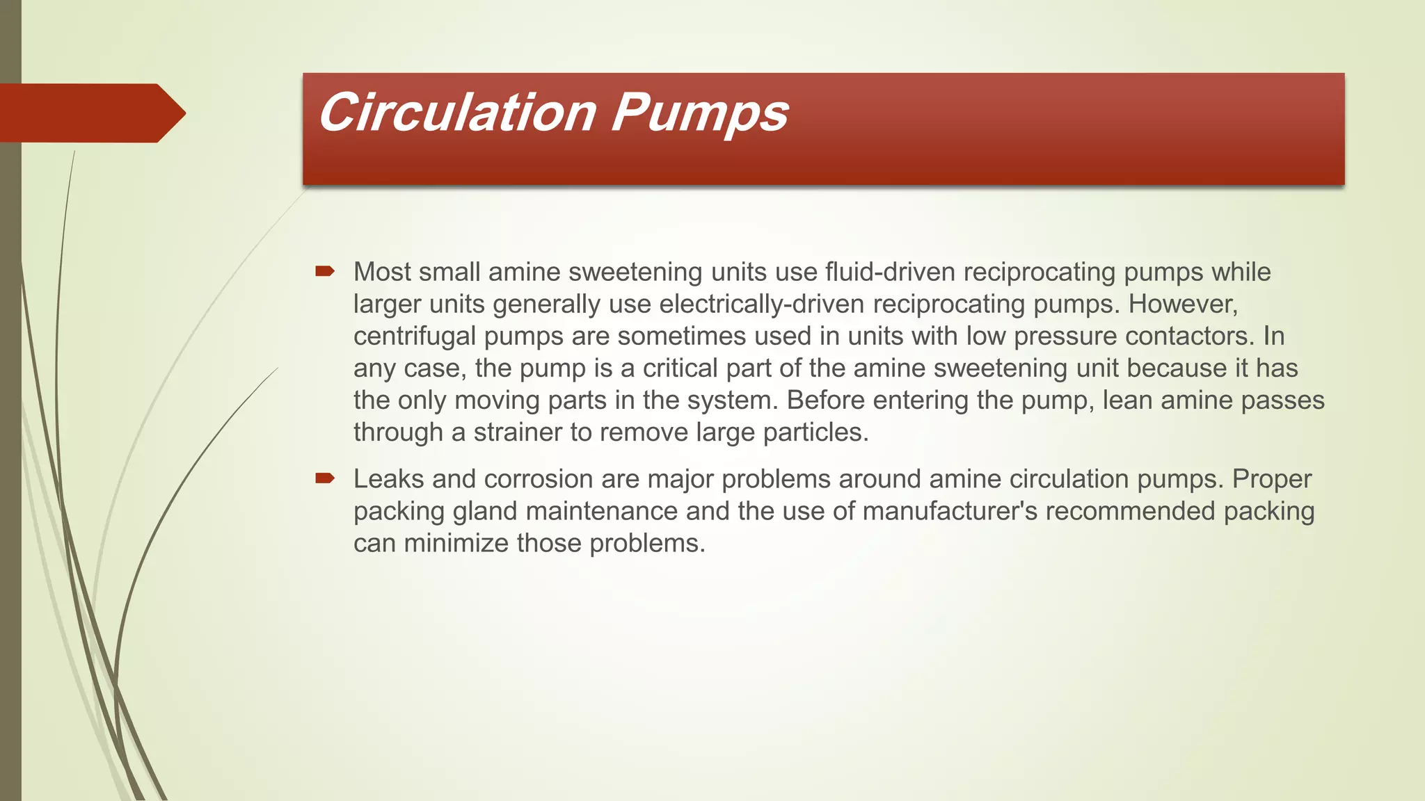 Amine sweetening unit operation | PDF