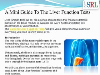 A Mini Guide To The Liver Function Tests | PPT