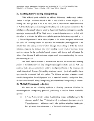 A minimum process synchronous checkpointing algorithm | PDF