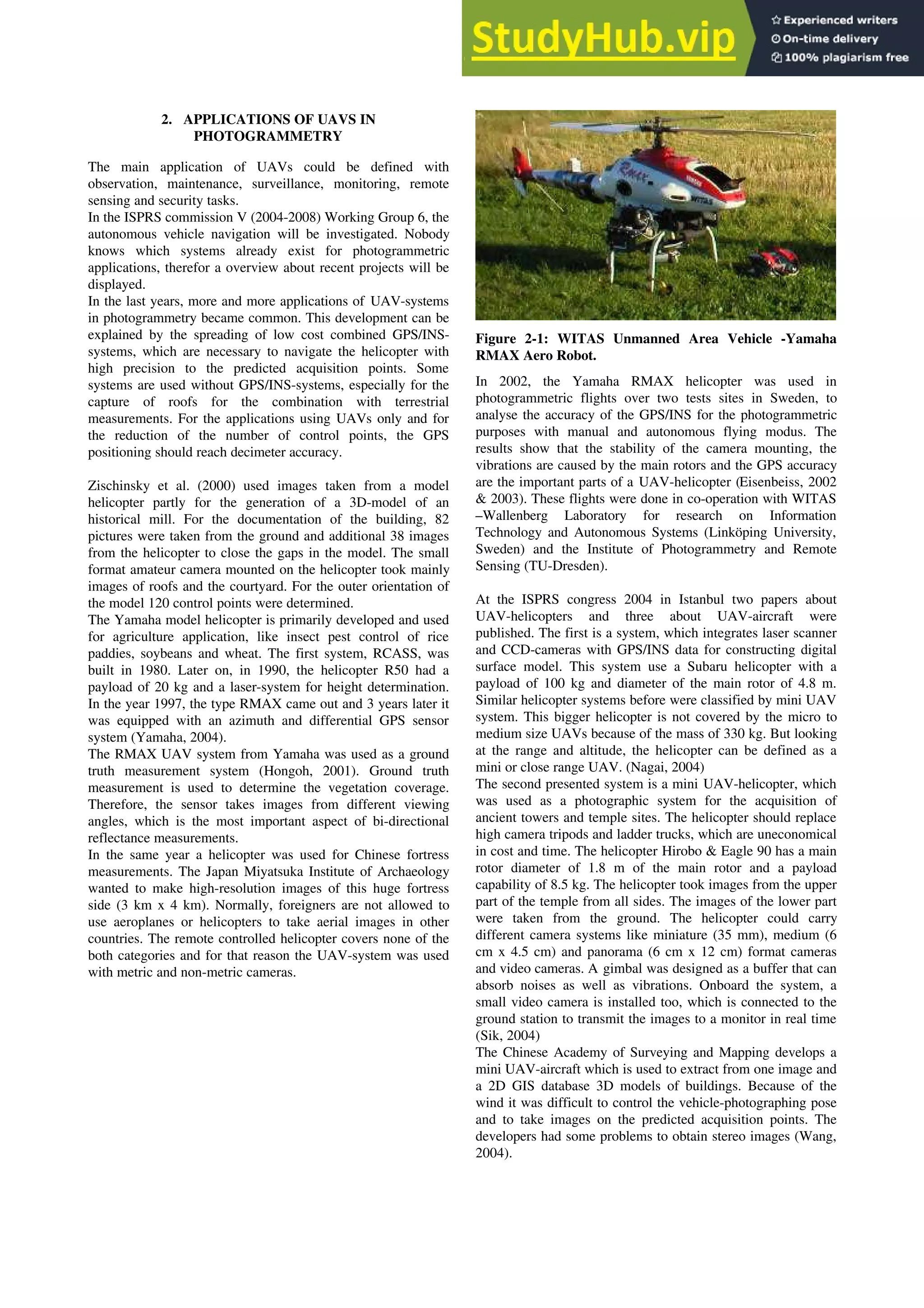 A MINI UNMANNED AERIAL VEHICLE ( UAV) SYSTEM OVERVIEW AND IMAGE ...