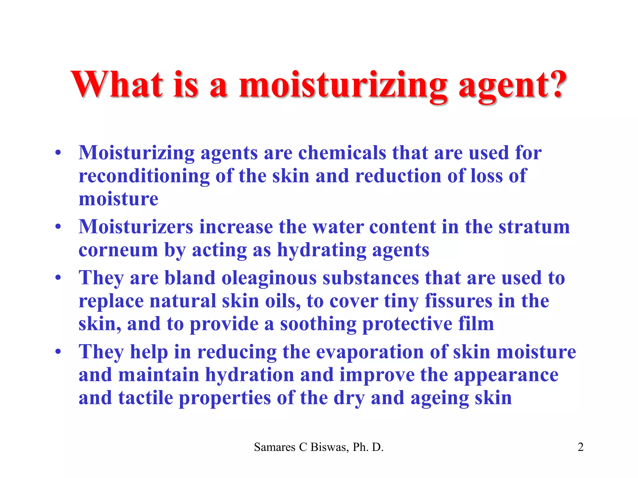 Skin Mosturizer - Moisturizing Complex | PDF