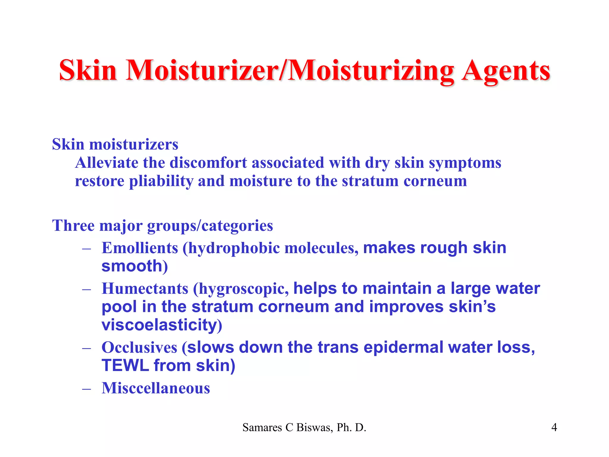 Skin Mosturizer - Moisturizing Complex | PDF