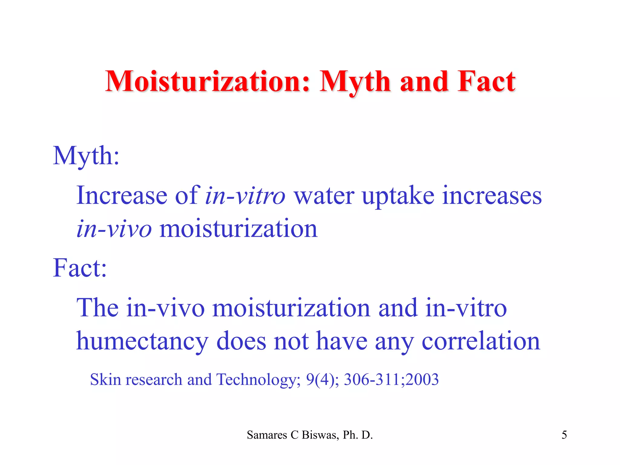 Skin Mosturizer - Moisturizing Complex | PDF