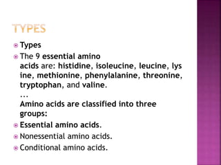 Amino acid | PPTX | Chemistry | Science