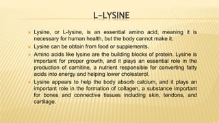 Amino acid - L-lysine.pptx