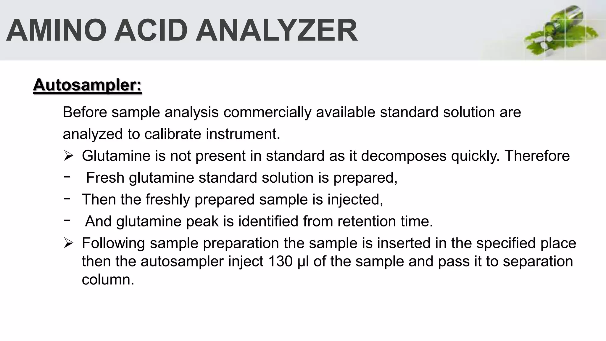 Amino acid Analyzer | PPTX
