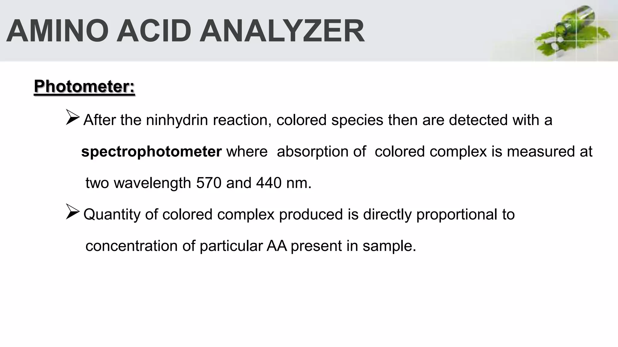 Amino acid Analyzer | PPTX