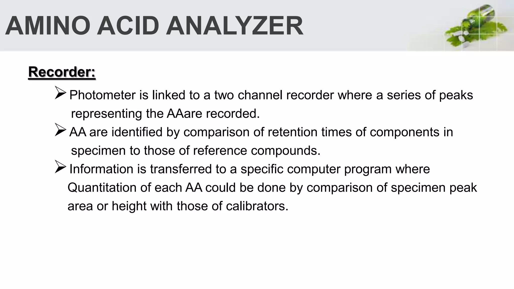 Amino acid Analyzer | PPTX