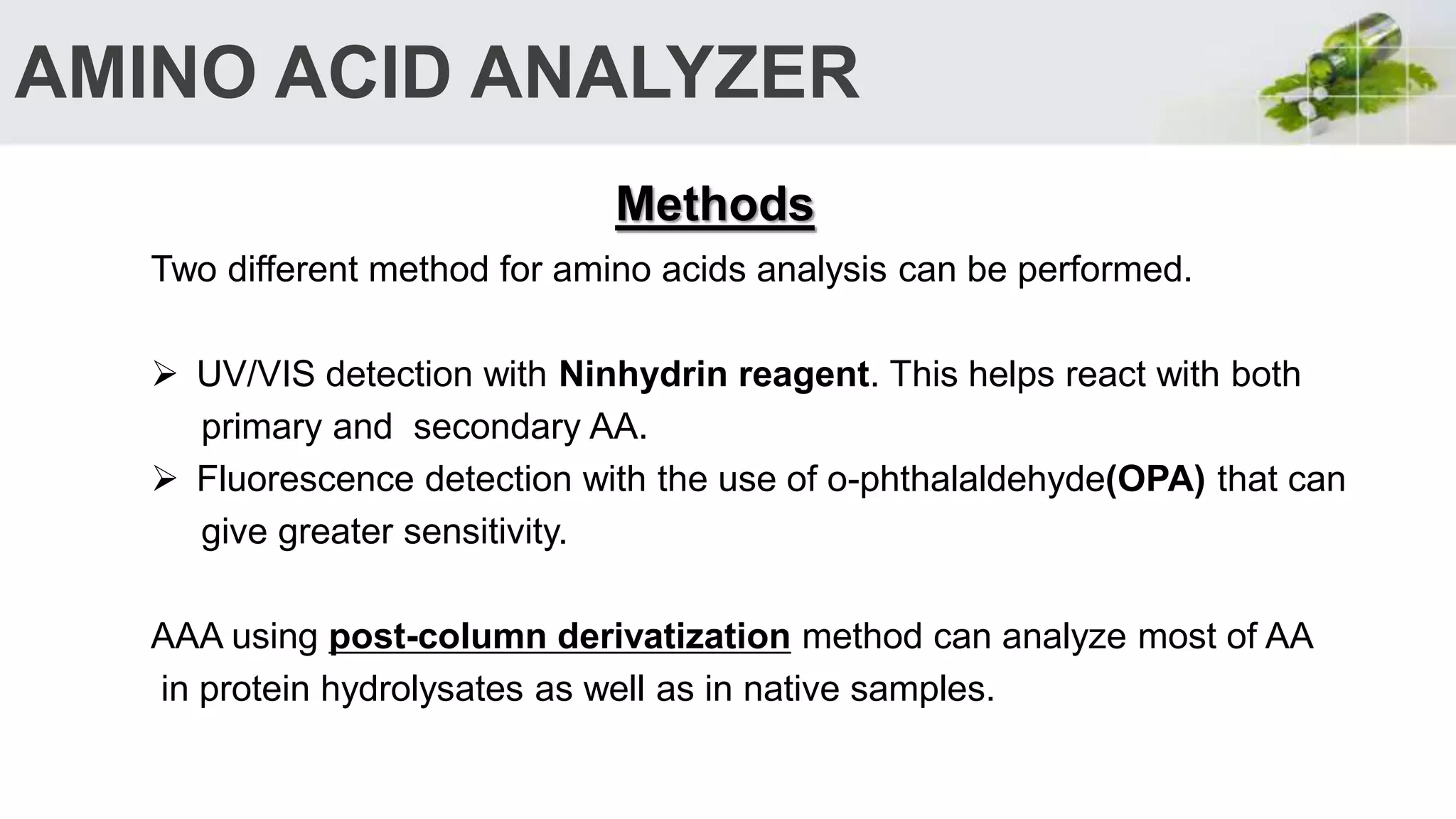 Amino acid Analyzer | PPTX