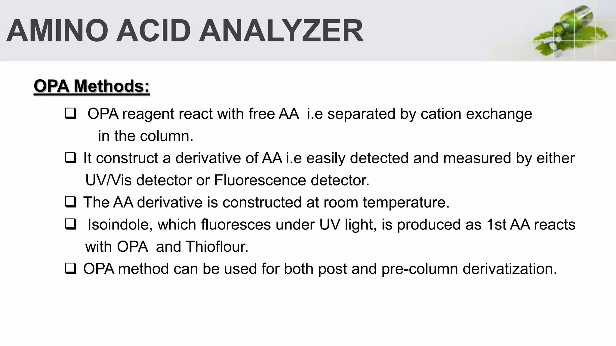 Amino acid Analyzer | PPTX