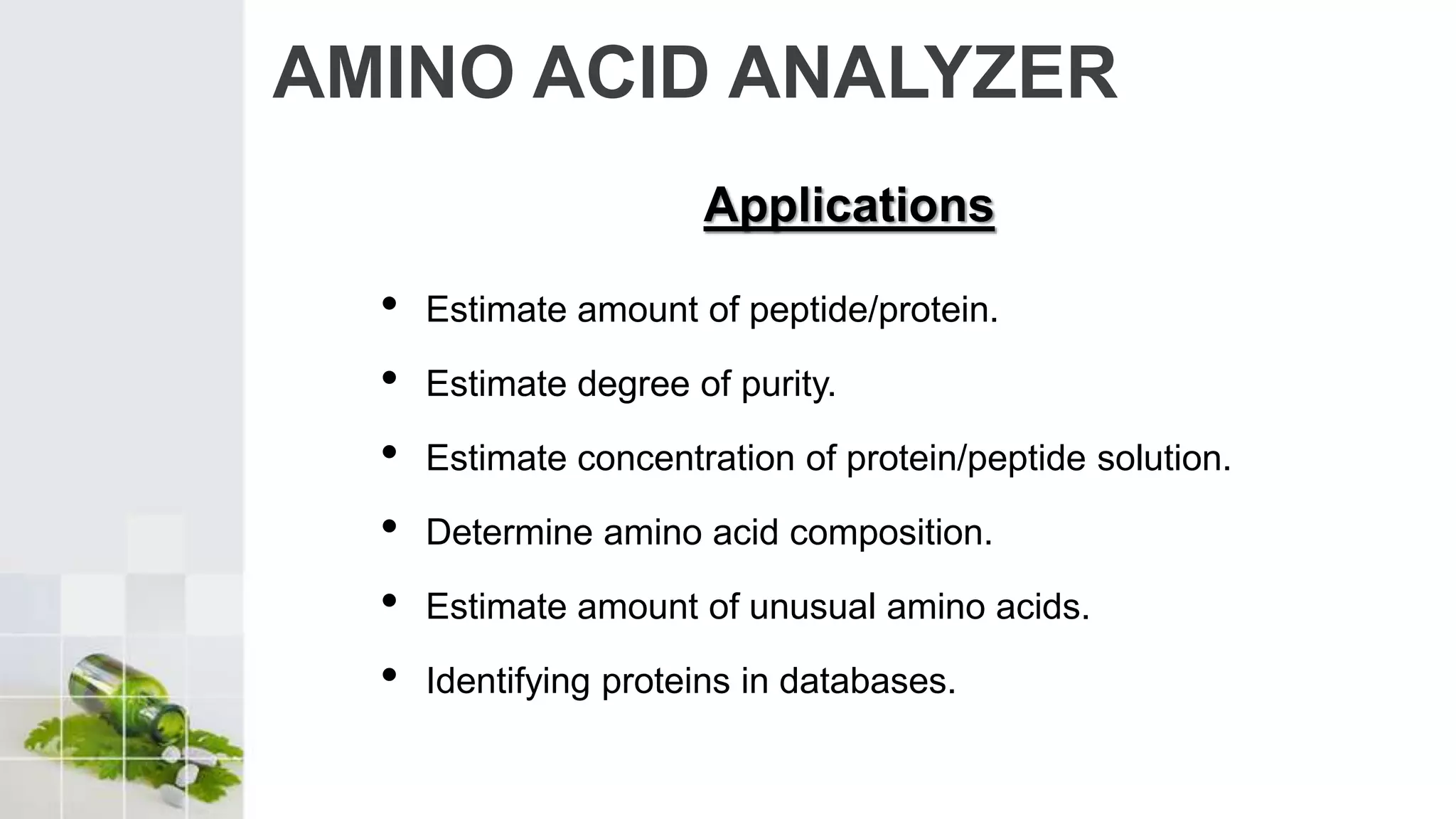 Amino acid Analyzer | PPTX