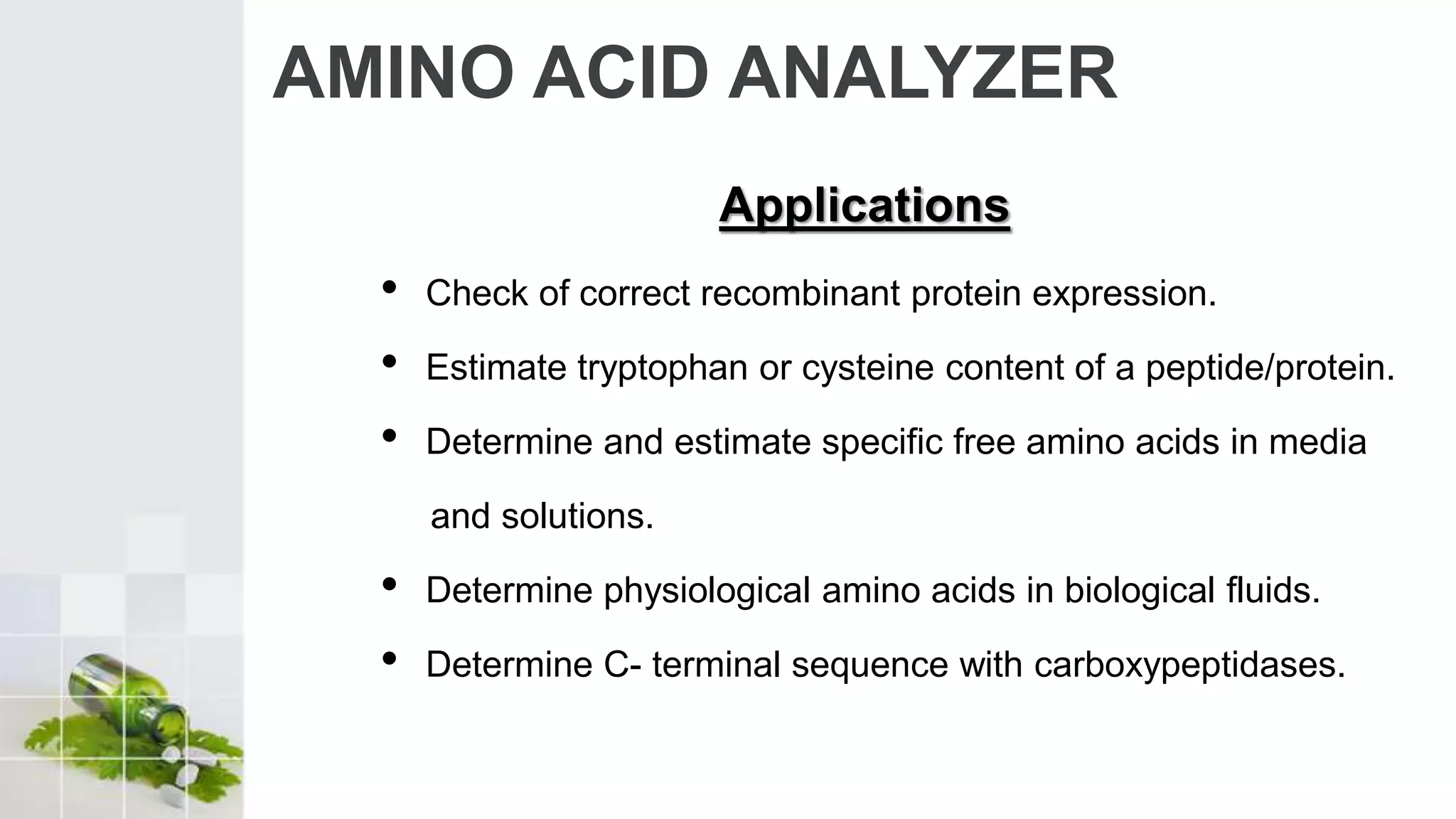 Amino acid Analyzer | PPTX
