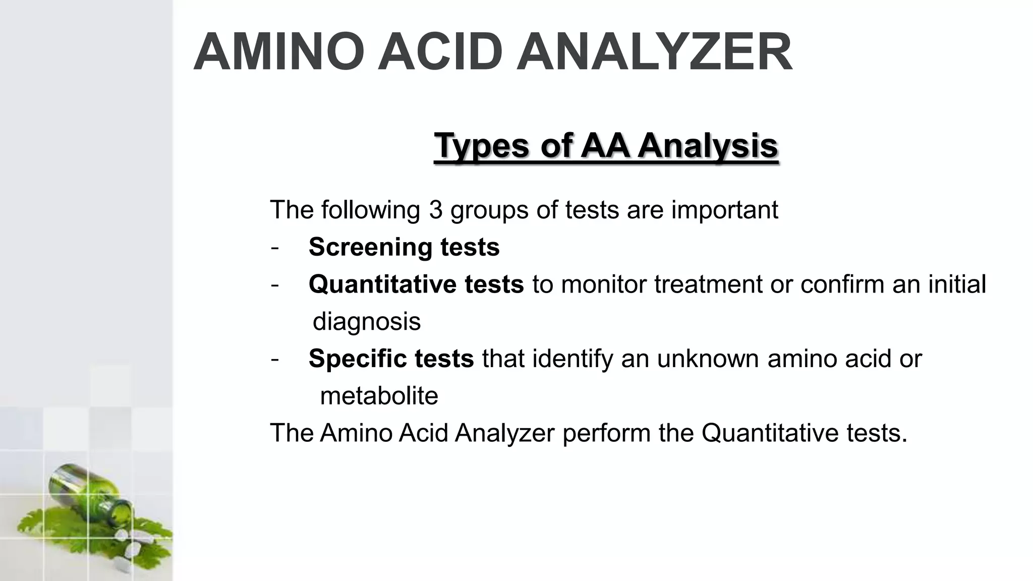 Amino acid Analyzer | PPTX