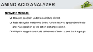 Amino acid Analyzer | PPTX