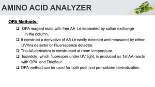 Amino acid Analyzer | PPTX