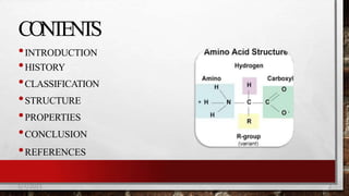 Amino acid ( Introduction, classification, structure, properties ...