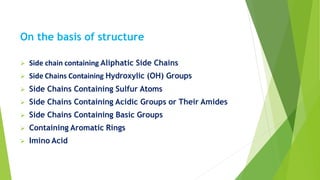 Amino acid and their classification | PPT