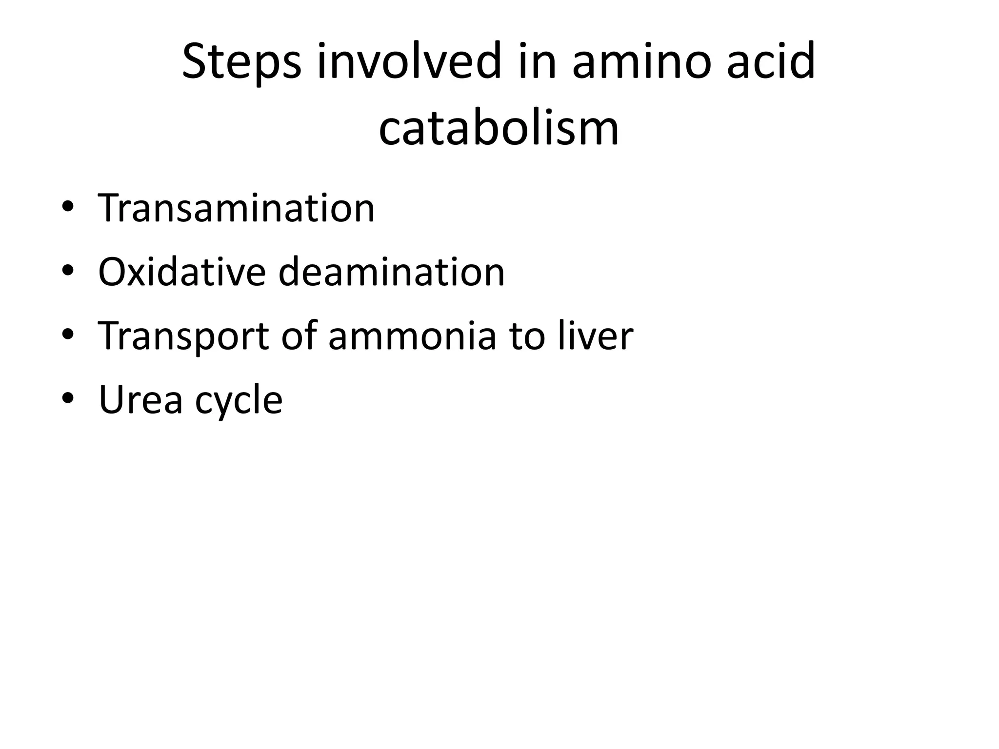 Amino acid catabolism | PPTX
