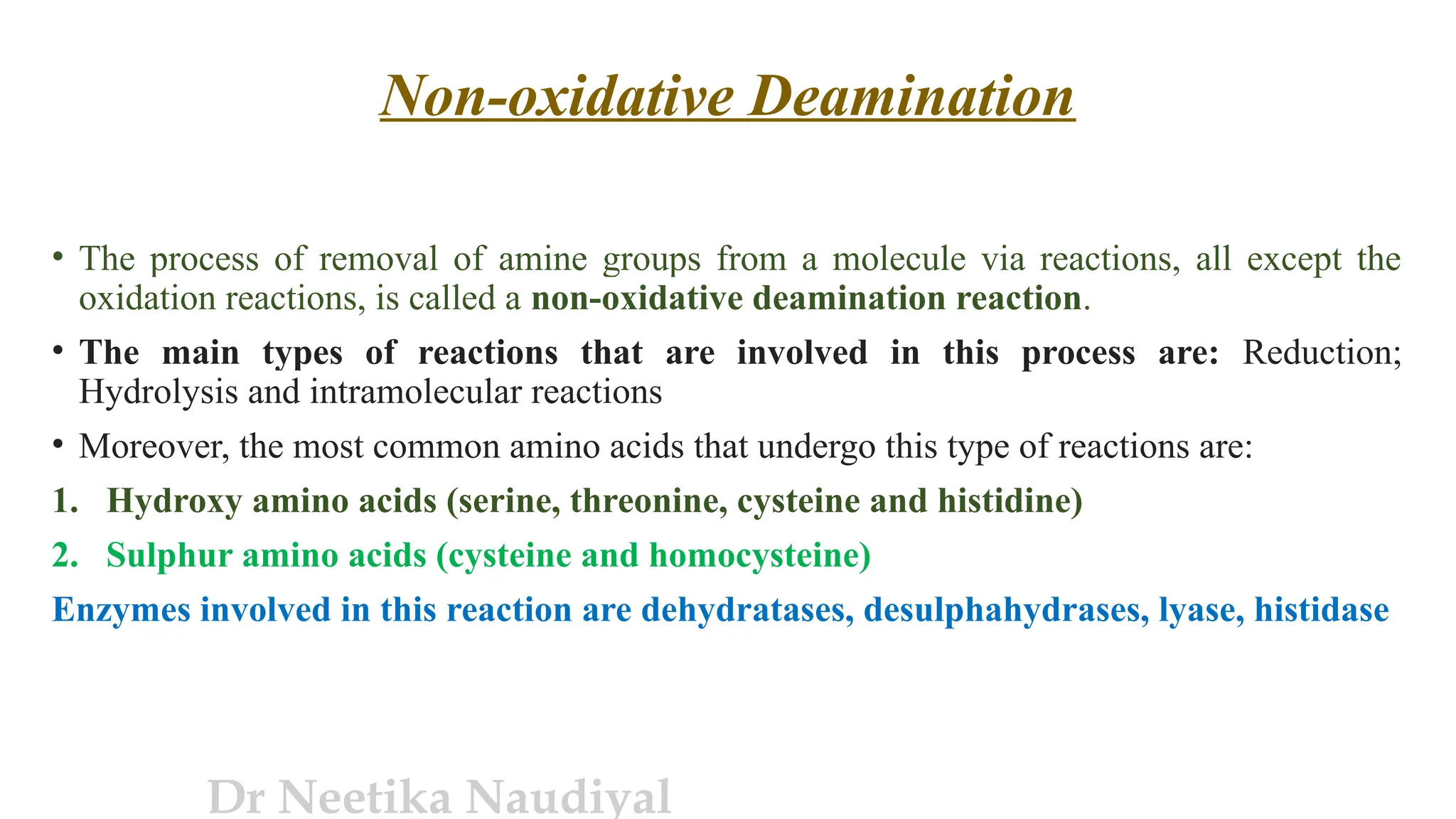 Amino acid metabolism (Amino Acid Deamination) | PPTX