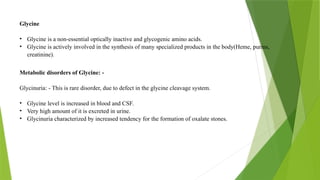 AMINO ACID and metabolism withMETABOLISM DISORDER.pptx