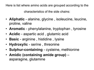 Amino acids | PPTX | Chemistry | Science
