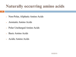 Amino acids | PPTX | Chemistry | Science