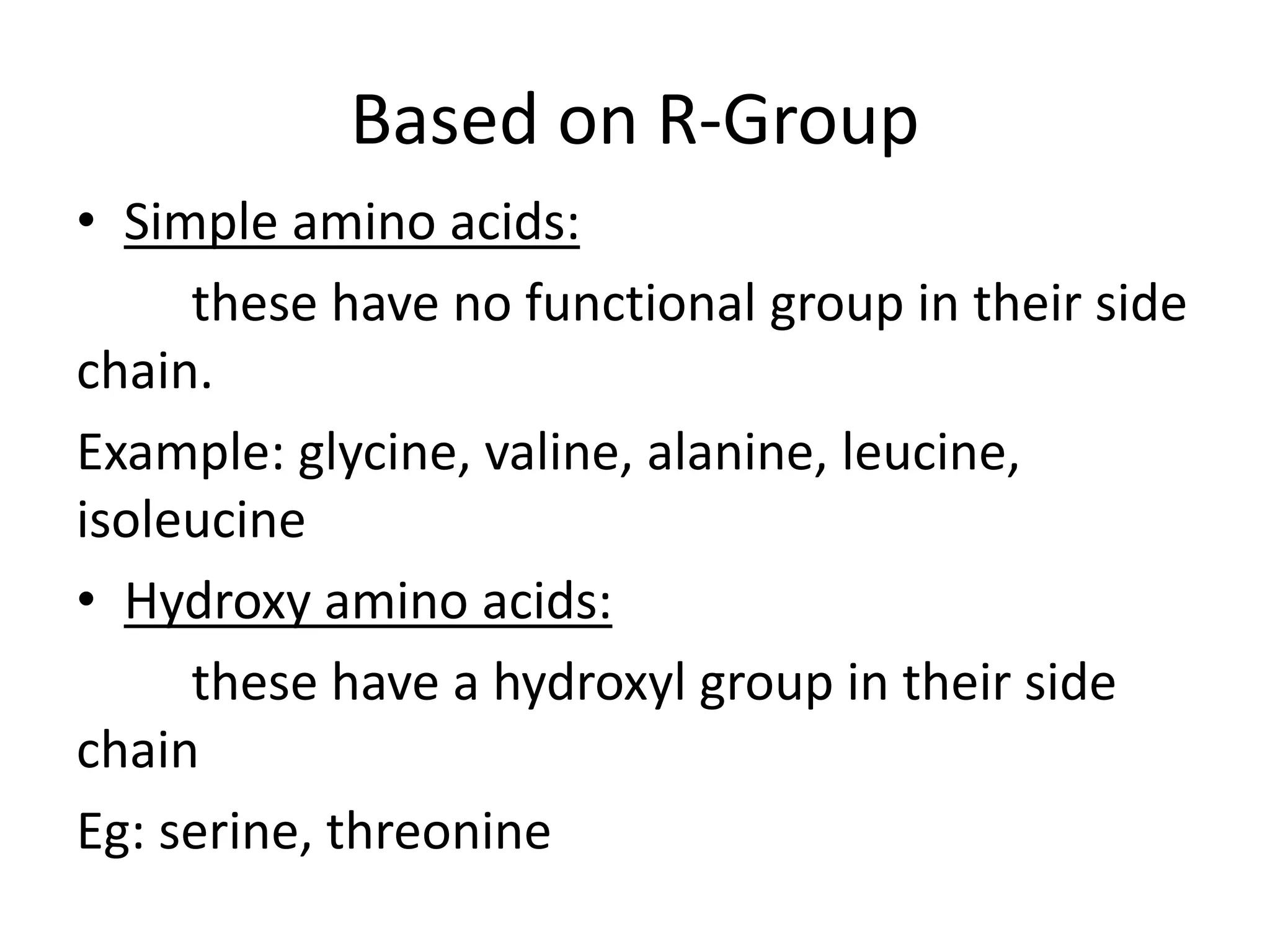 classification of Amino acids | PPTX