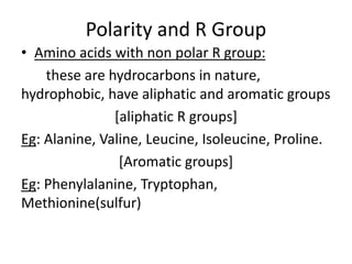 classification of Amino acids | PPTX