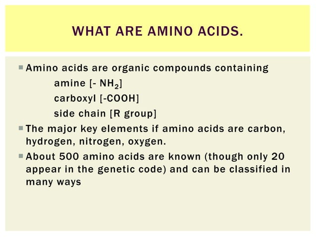 classification of Amino acids | PPTX | Chemistry | Science