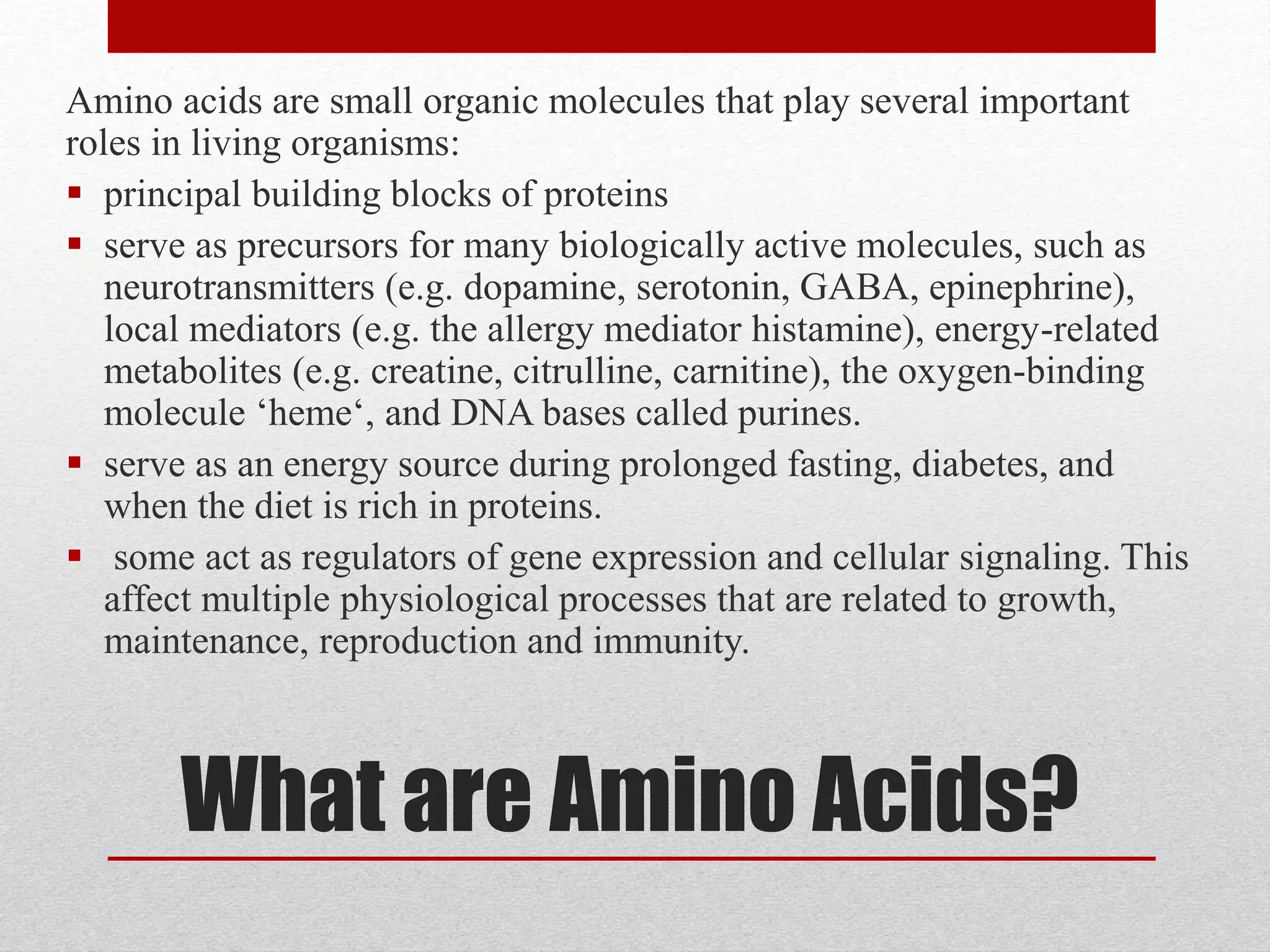 Amino acids | PPTX