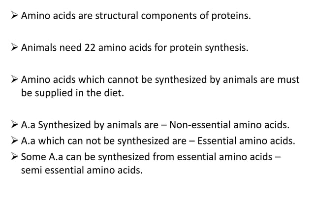 AMINO ACIDS IN BROILERS AND LAYERS | PPTX | Chemistry | Science