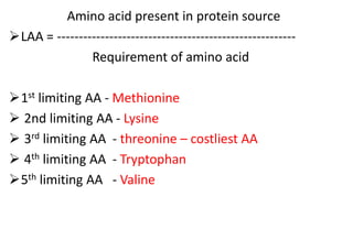 AMINO ACIDS IN BROILERS AND LAYERS | PPTX